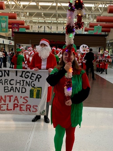 Akron High School "Santa" Marching Band Brings Holiday Fun to the NFTA ...