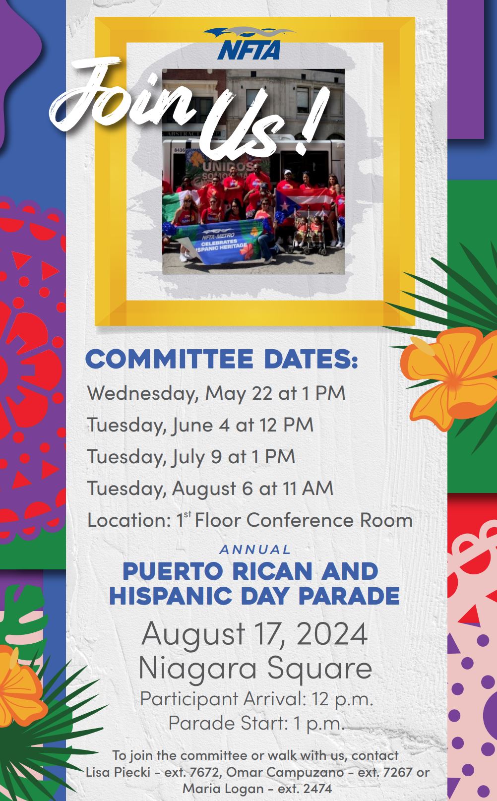 NFTA's Hispanic Committee Meeting Update - NFTA Elements
