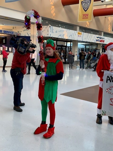 Akron High School "Santa" Marching Band Brings Holiday Fun to the NFTA ...