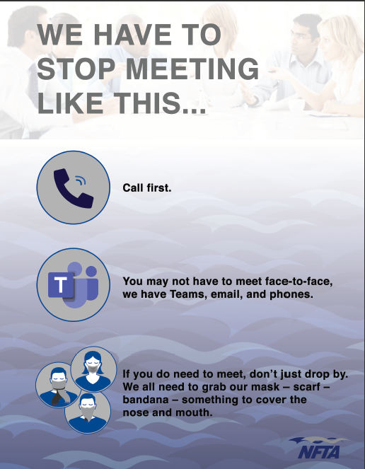 Reminder to Practice Social Distancing - NFTA Elements